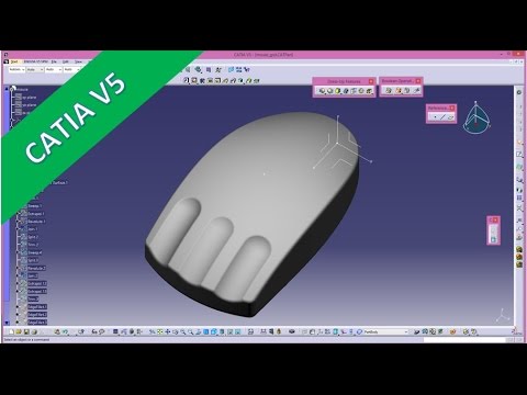 Mouse adapter model part 2 - Catia v5 Methods - External references - User parameters - YouTube