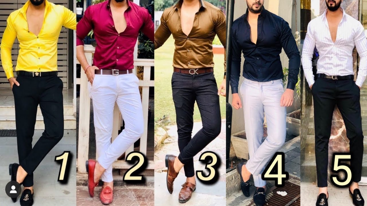 Top 10 Best Color Combination Formal Shirt Pant For Dark Men || Latest ...