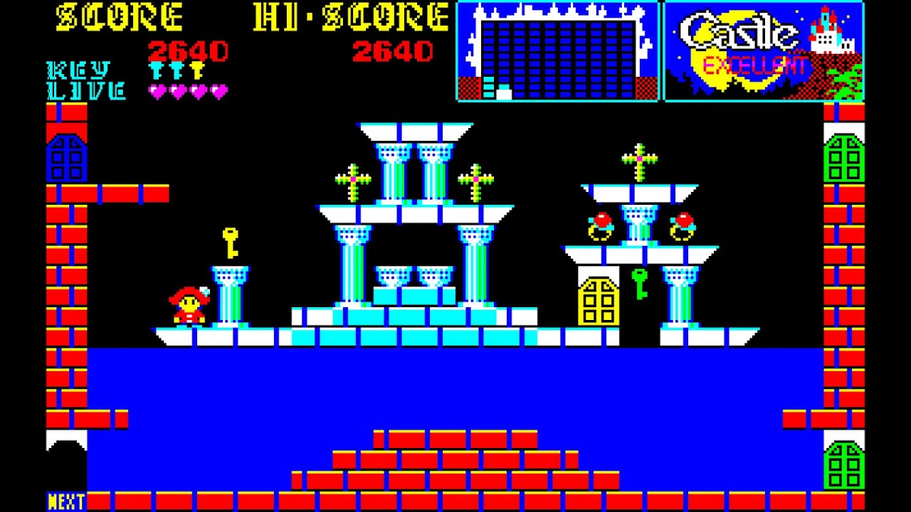 Sharp X1 Game: Castle Excellent / Castlequest (1985 ASCII) - YouTube
