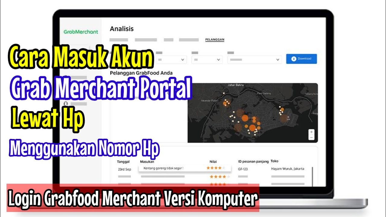 Cara Login Grab Merchant Web Menggunakan Nomor Hp Lewat Hp | Cara buka Grabfood Merchant di ...