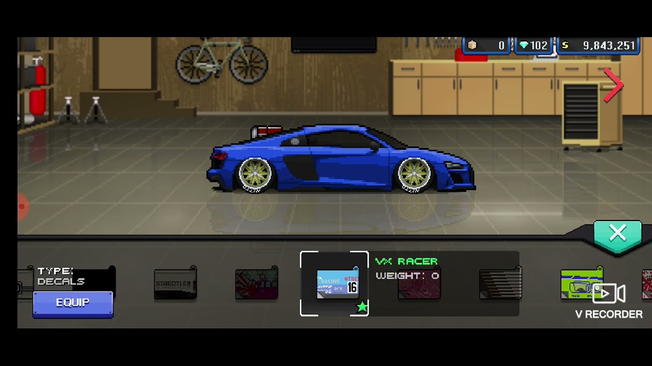 pixel car racing audi r8 build. - YouTube