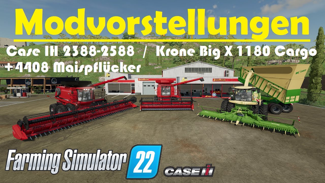 LS22 Modvorstellung - Case IH 2388-2588 Drescher / Krone Big X 1180 ...