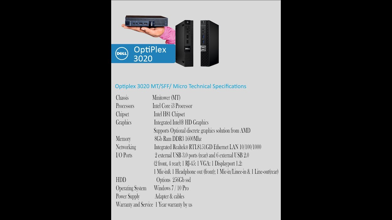@Mini PC Dell OptiPlex 3020 - YouTube