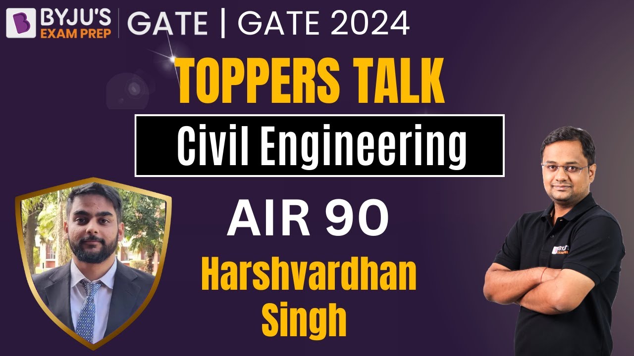 GATE 2024 Civil Topper | AIR 90 | Harshvardhan Singh | GATE 2024 ...