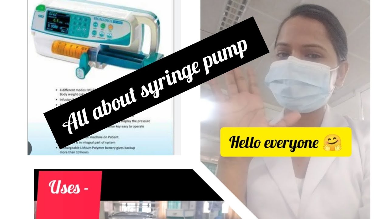 syringe 💉 pump ...how to use.... hospital set up....ICU.. - YouTube