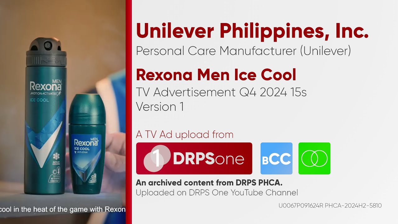 Rexona Men Ice Cool TV Ad Q4 2024 15s (Philippines, Version 1) [BCC/ST ...