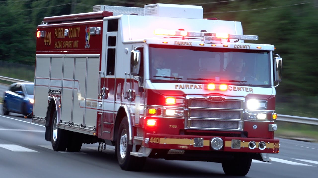 Fairfax County Fire & Rescue HazMat Support Unit 440 Responding - YouTube