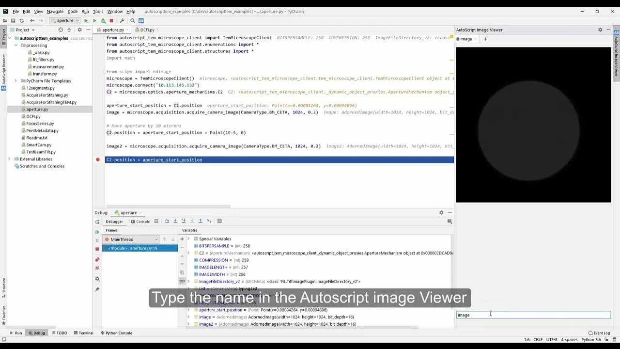 AutoScript: Debugging scripts on example of apertures - YouTube