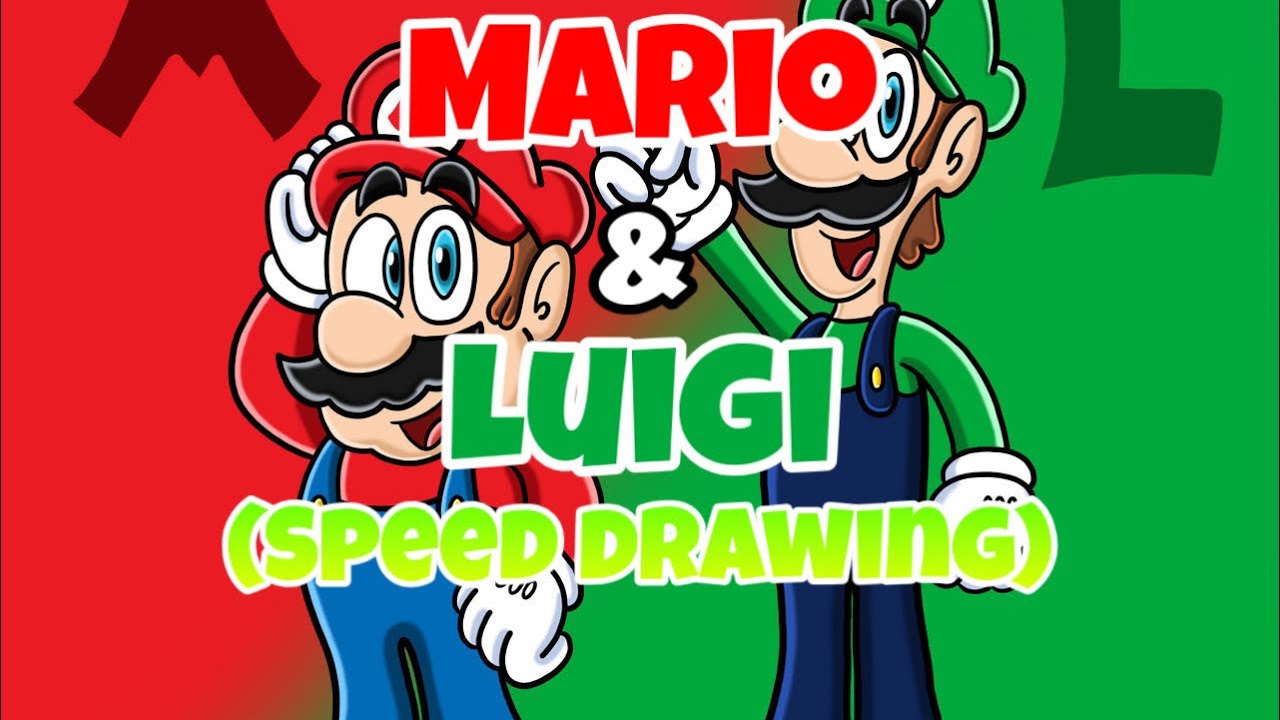 Mario and Luigi (speed drawing) - YouTube