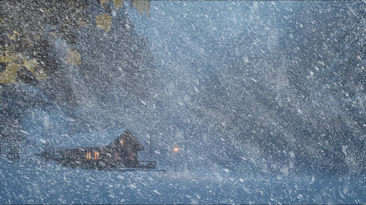 Winter Storm & Icy Wind Sounds with Snowfall Ambience for Deep Sleep ...