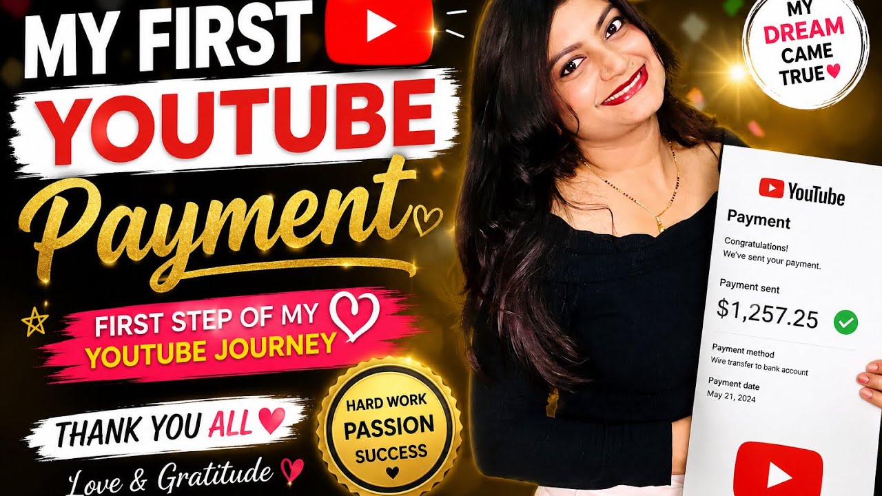 My First YouTube Payment || My YouTube Journey || YouTube Earning - YouTube