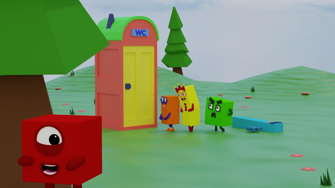 [3D ANIMATIONS] Numberblocks Toilet Prank but NB 5 was faint - YouTube