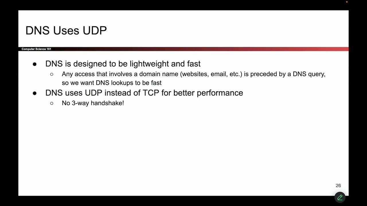 [Networking5, Video 7] DNS uses UDP - YouTube