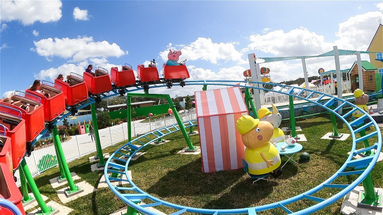 Daddy Pig's Roller Coaster - Back Row POV! | And 1st Reaction! | Peppa ...
