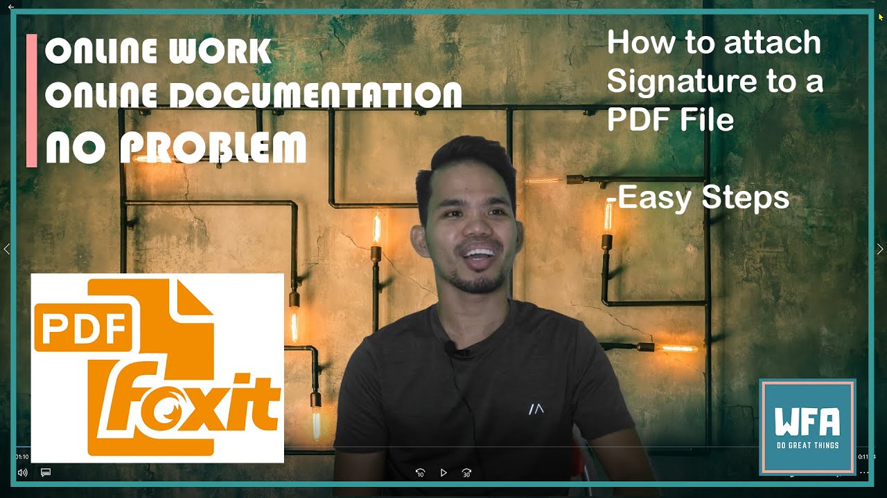 How to attach Signature to a PDF File - Tagalog - YouTube