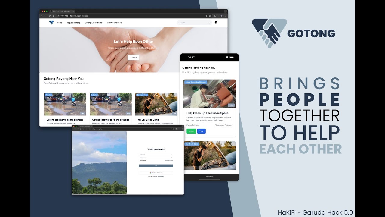 Hackathon Garuda Hacks 5.0 Pitch Video Gotong - YouTube