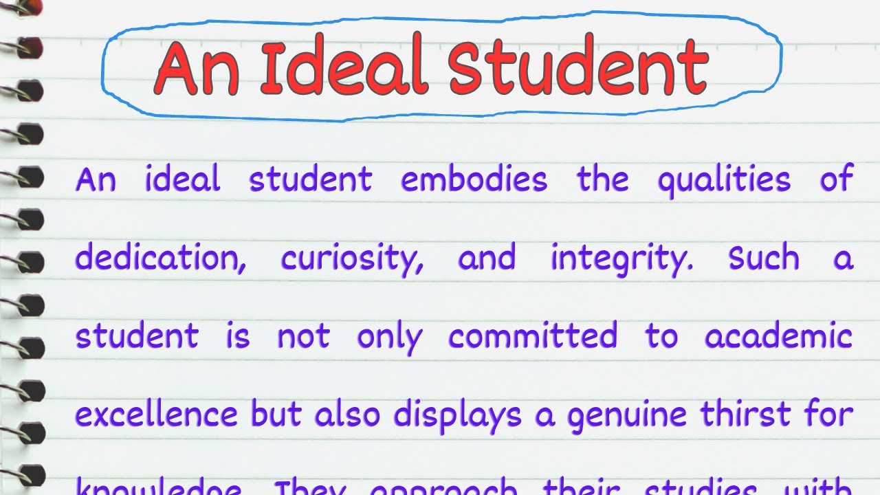 Paragraph on An Ideal Student - YouTube