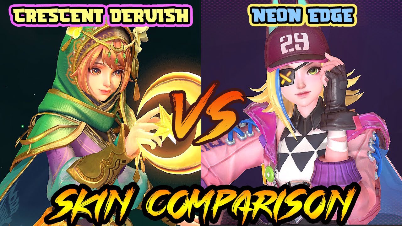 Ruby - Crescent Dervish skin V.S. Neon Edge Golden Month skins - MLBB - Skin Comparison - YouTube