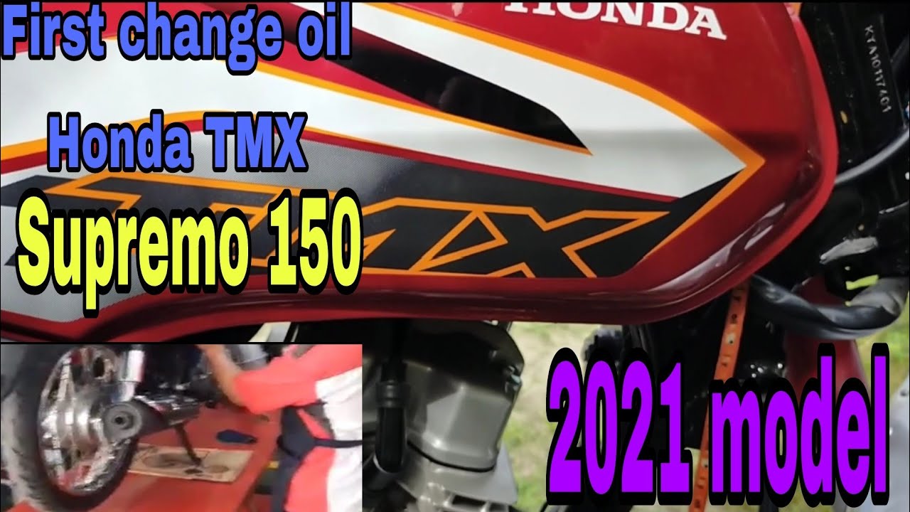 First change oil HONDA TMX Supremo150, 2021 model - YouTube