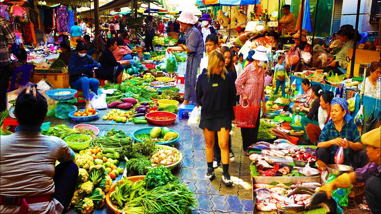 Food Rural TV, Walk around fresh food market in Phnom Penh , Boeung ...