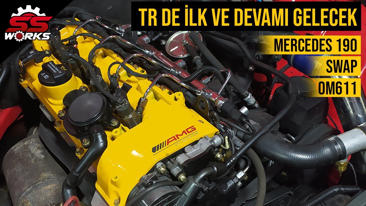 TR DE İLK ELEKTRONİK DİZEL SWAP (MERCEDES 190 W201 SWAP OM611) #2 ...
