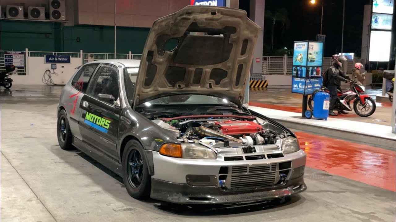 BIG TURBO CIVIC EG DRAG AND STREET MONSTER! - YouTube