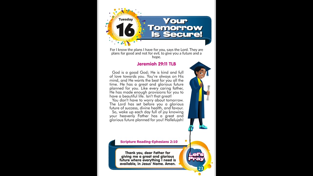 Your Tomorrow is Secure -Children Devotional -Rhapsody of Realities ...