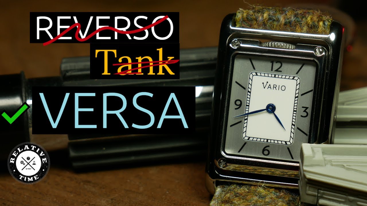 Two Tank Watches In One: The Slim Dual Time Vario Versa - YouTube
