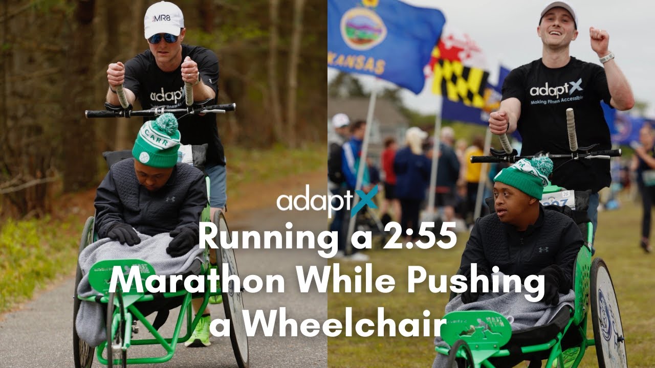 Running a 2:55 Marathon While Pushing a Wheelchair - YouTube