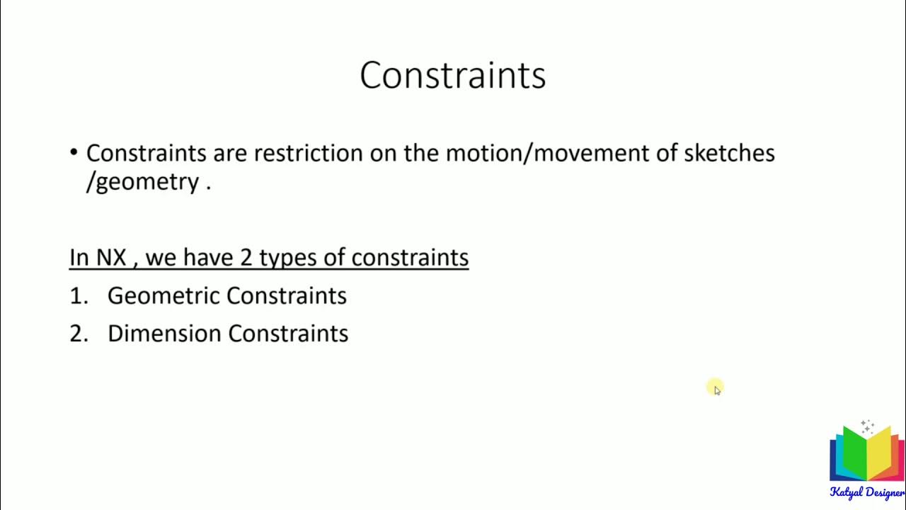 Geometric Constraints in NX Siemens (Naveen Katyal) - YouTube