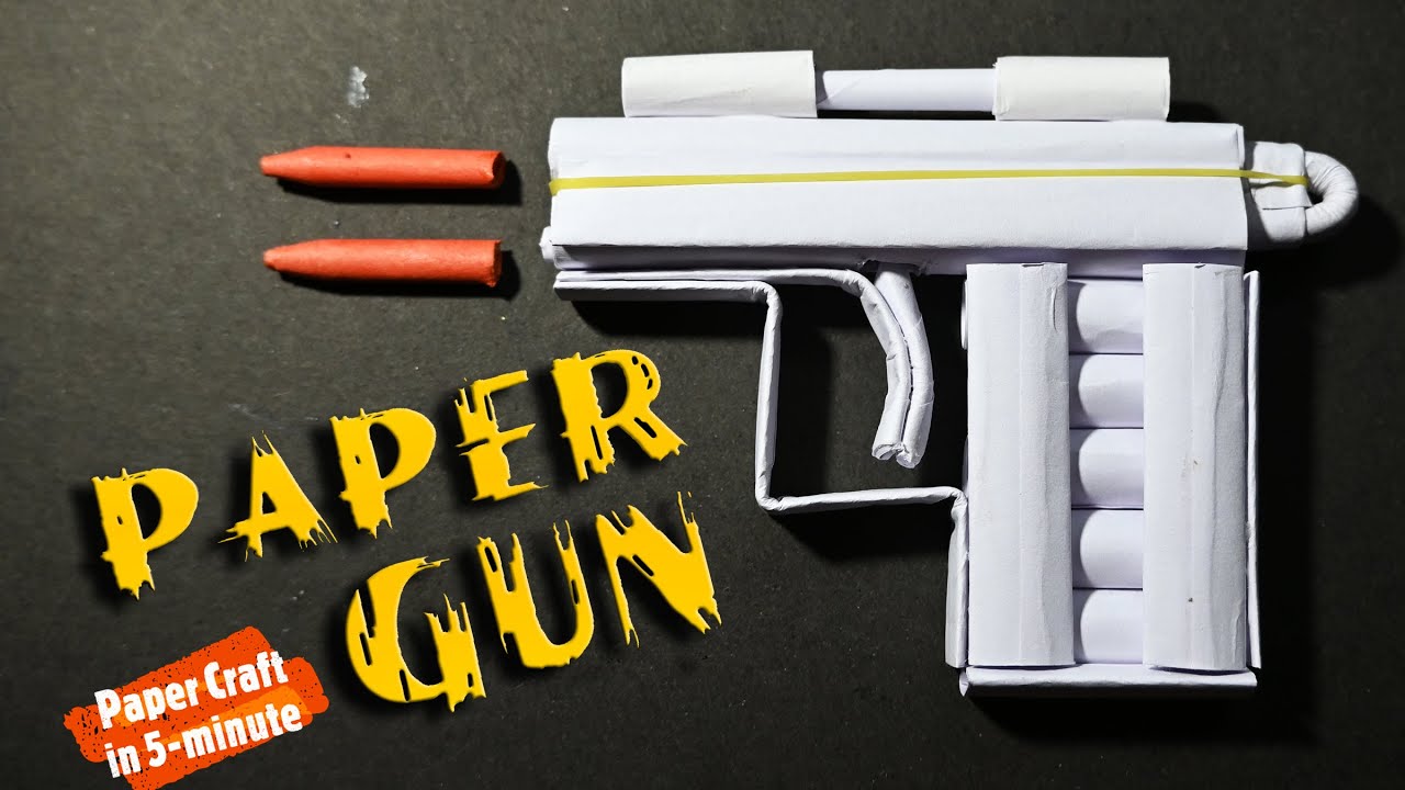 Double Barrel Realistic Paper Toy Gun | Paper gun shoot | Best shooting ...