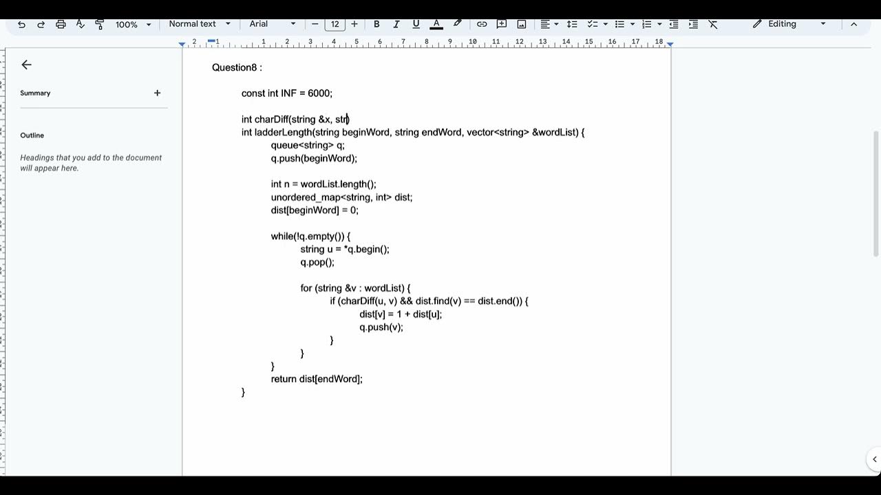 Google Preparation | Graphs | Question 8 | BFS, word-ladder leetcode - YouTube
