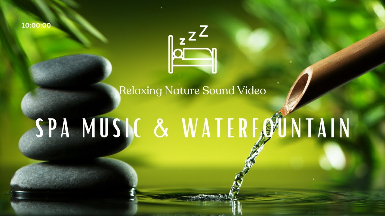 10-Hour Spa Stone Waterfall Meditation | Relaxing Nature Sounds for ...