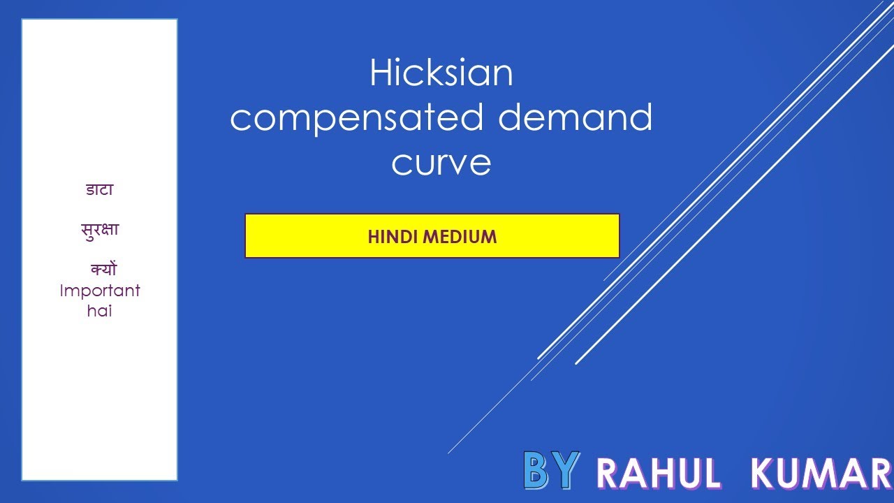 hicksian compensated demand curve - YouTube
