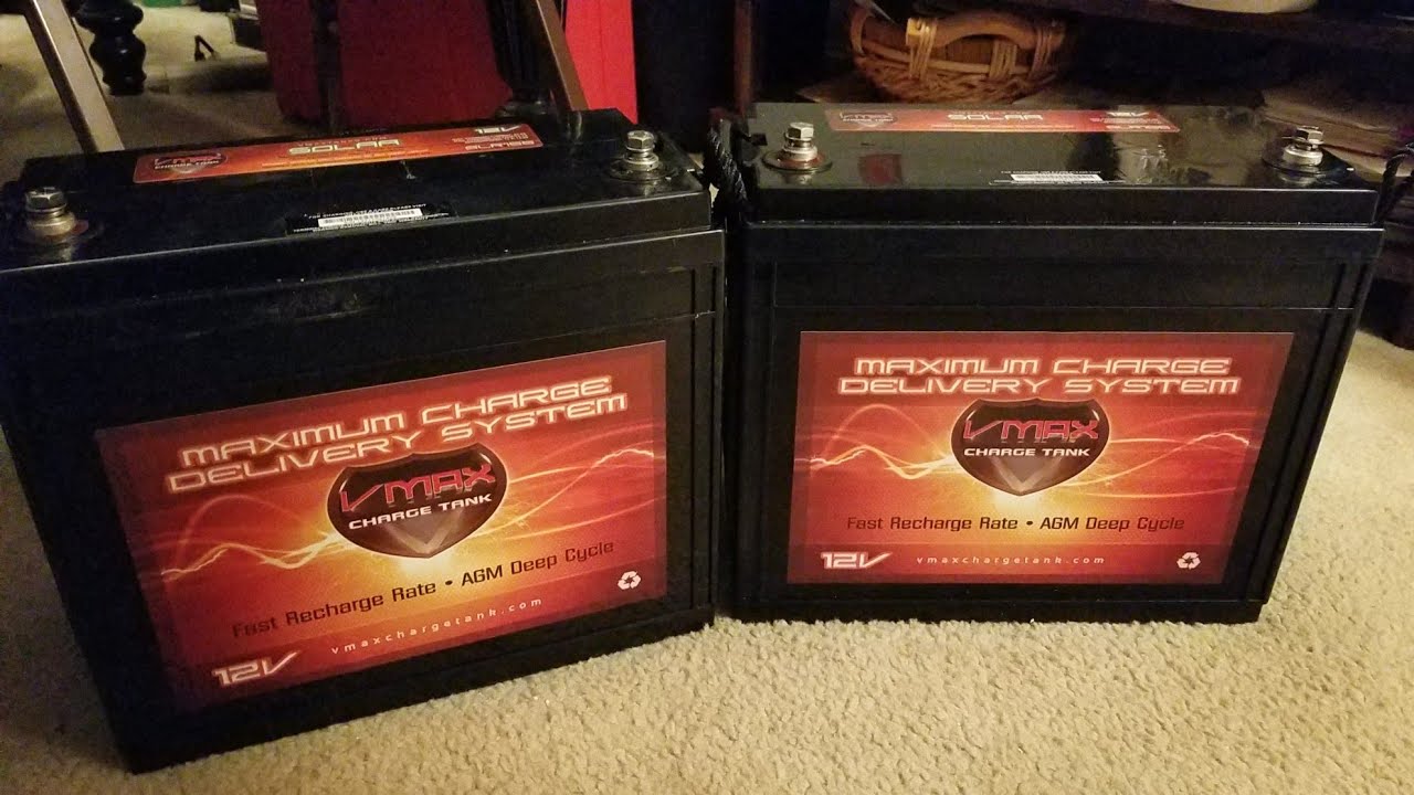 VMAX CHARGE TANK SLR155 AGM SOLAR BATTERY|Double My Battery Bank - YouTube