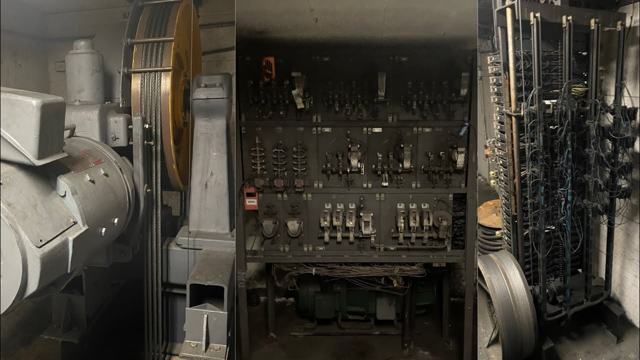 1950s Montgomery Elevator Machine Room Tour - YouTube