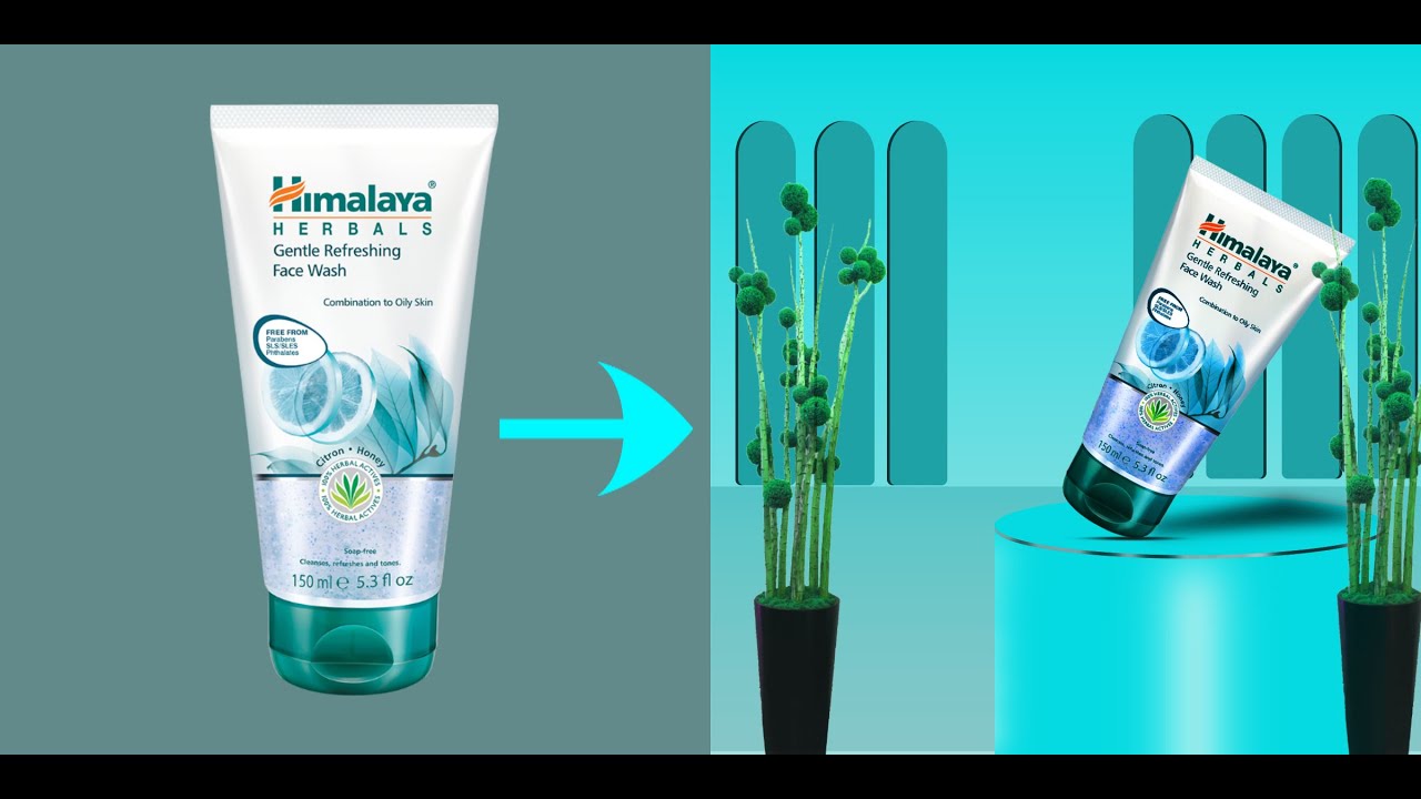 Creative product manipulation of himalaya facewash#photoshop - YouTube