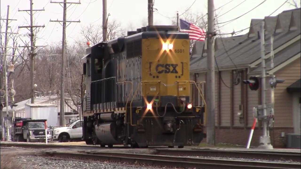 CSX Engine At Starkweather St In Plymouth MI - YouTube