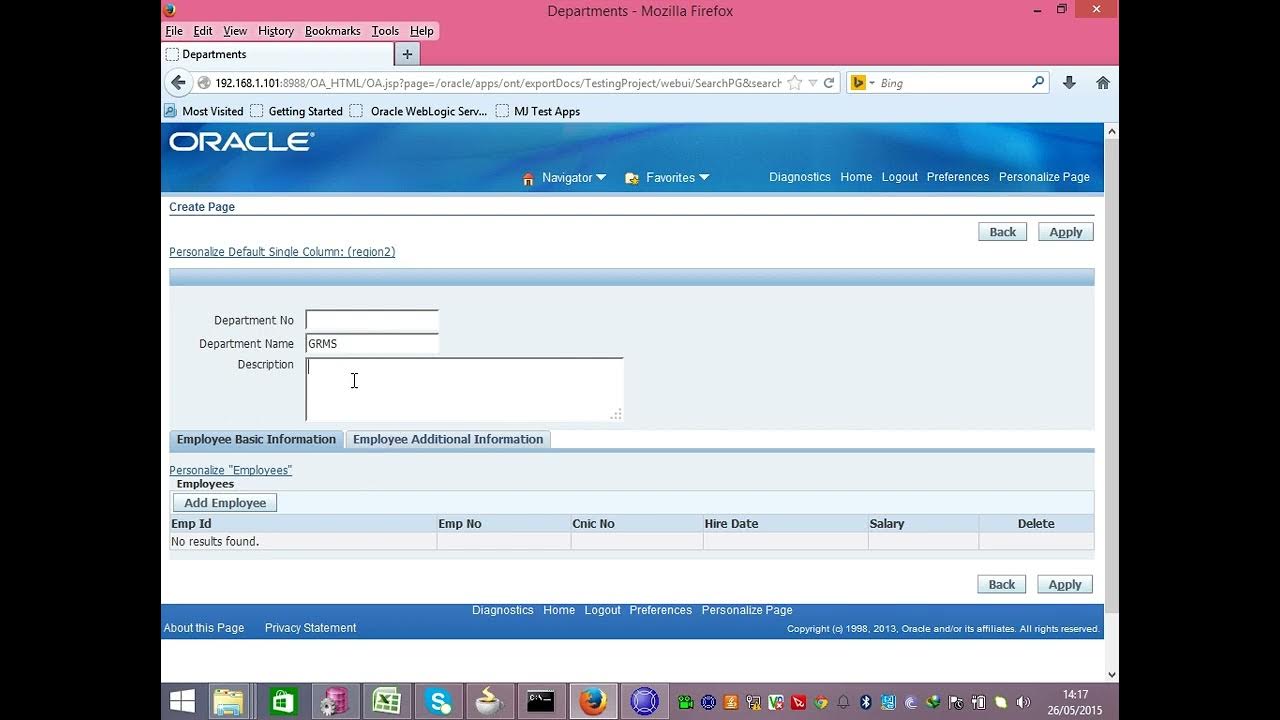 Oracle Application Framework (OAF) Tutorial 5 - YouTube