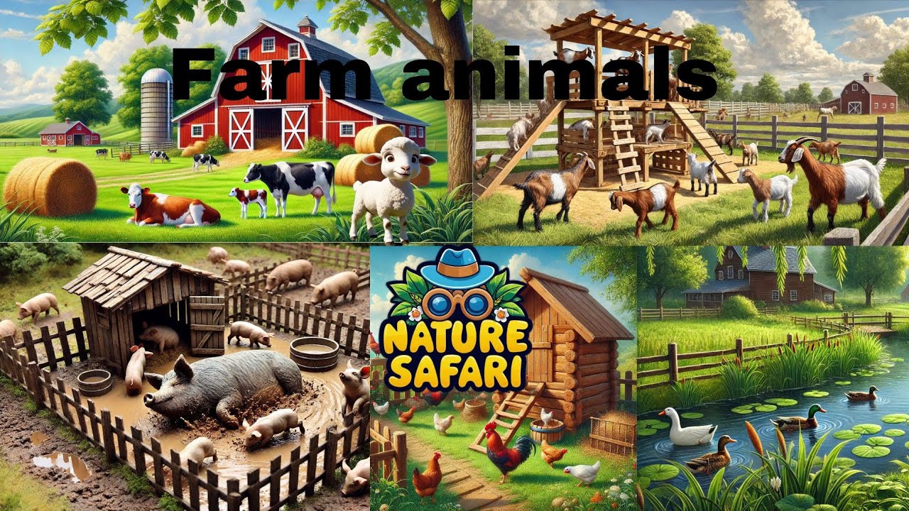 Farm Animals | Cow, Sheep, Goat, Pig, Chicken, Duck & More | Animal ...