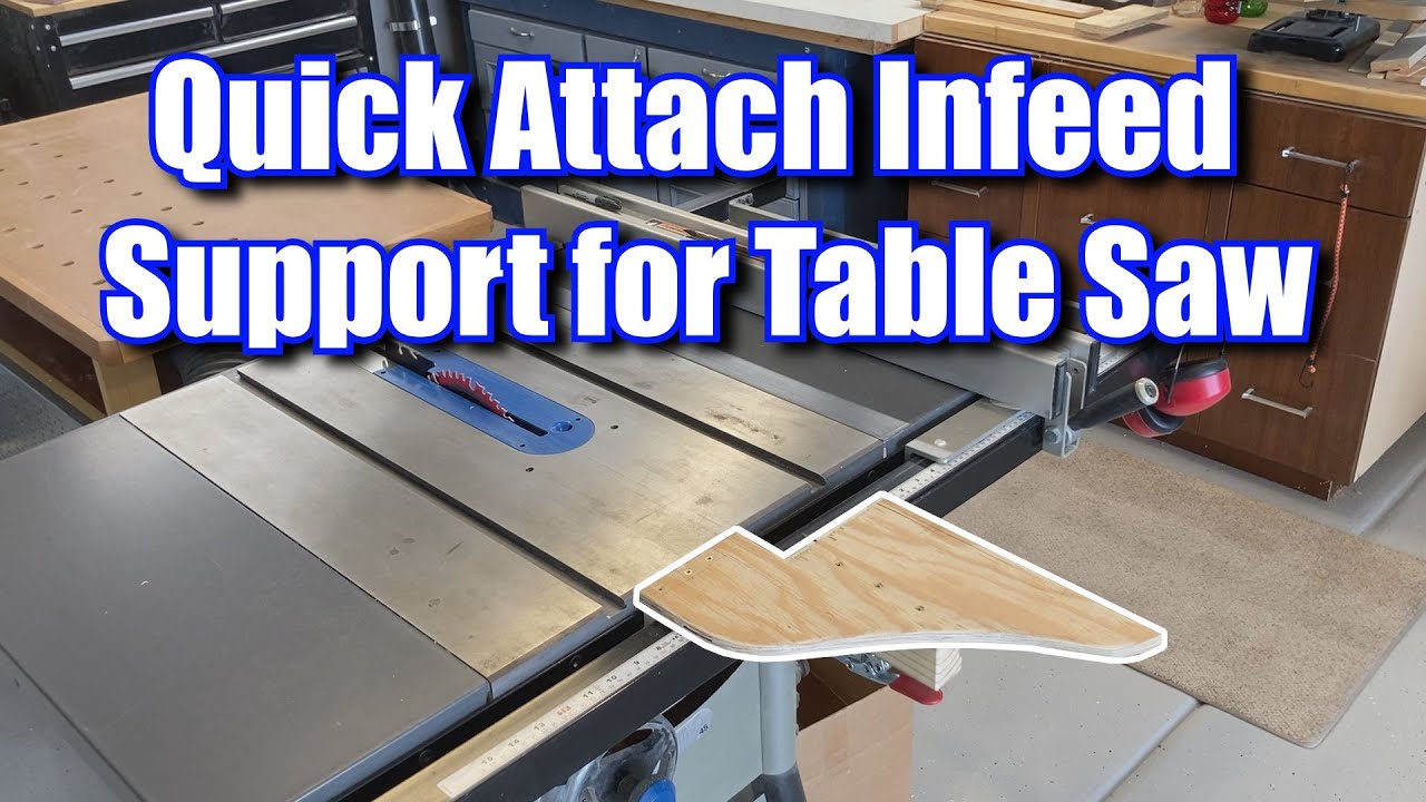 A Clamp on Infeed Table for My Delta Table Saw - YouTube