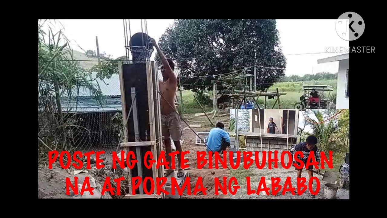 POSTE NG GATE BINUBUHOSAN NA AT YUNG PORMA NG LABABO SA LABAS - YouTube