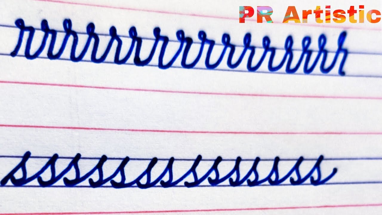 Learn beautiful cursive handwriting l continuous writing of small ...