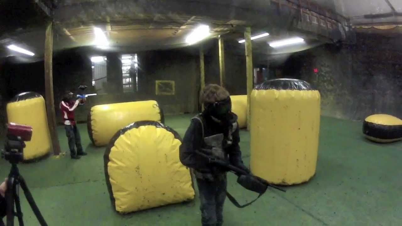 gopro paintball with a riot shield cam - YouTube