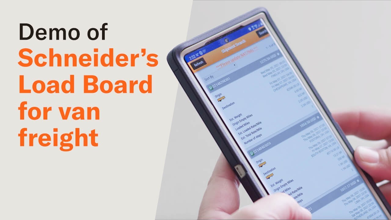 Demo of Schneider’s Load Board for van freight - YouTube