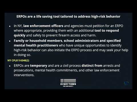 NYS Extreme Risk Protection Orders Overview - YouTube