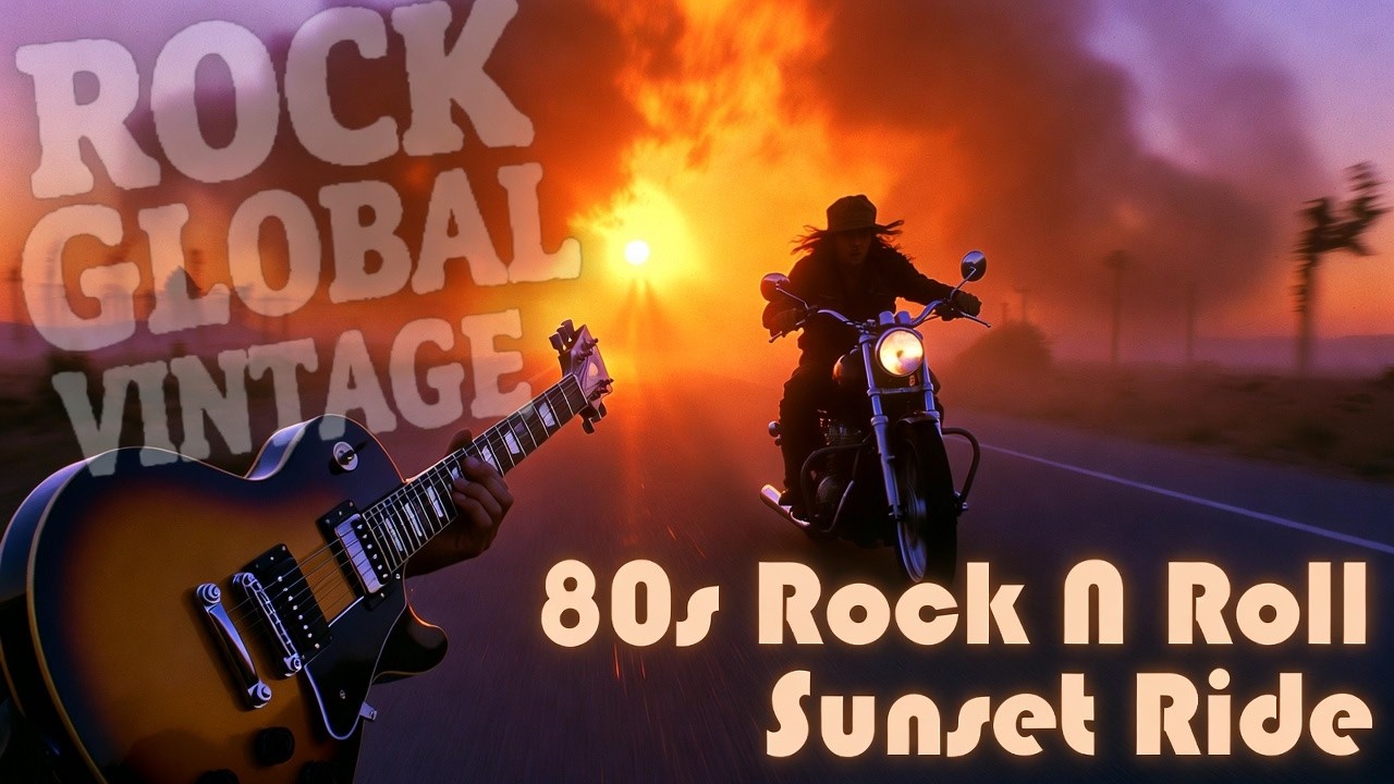Best Rock Global Vintage 🤘 80s Rock N Roll Sunset Ride 🔥 Vintage Guitar ...