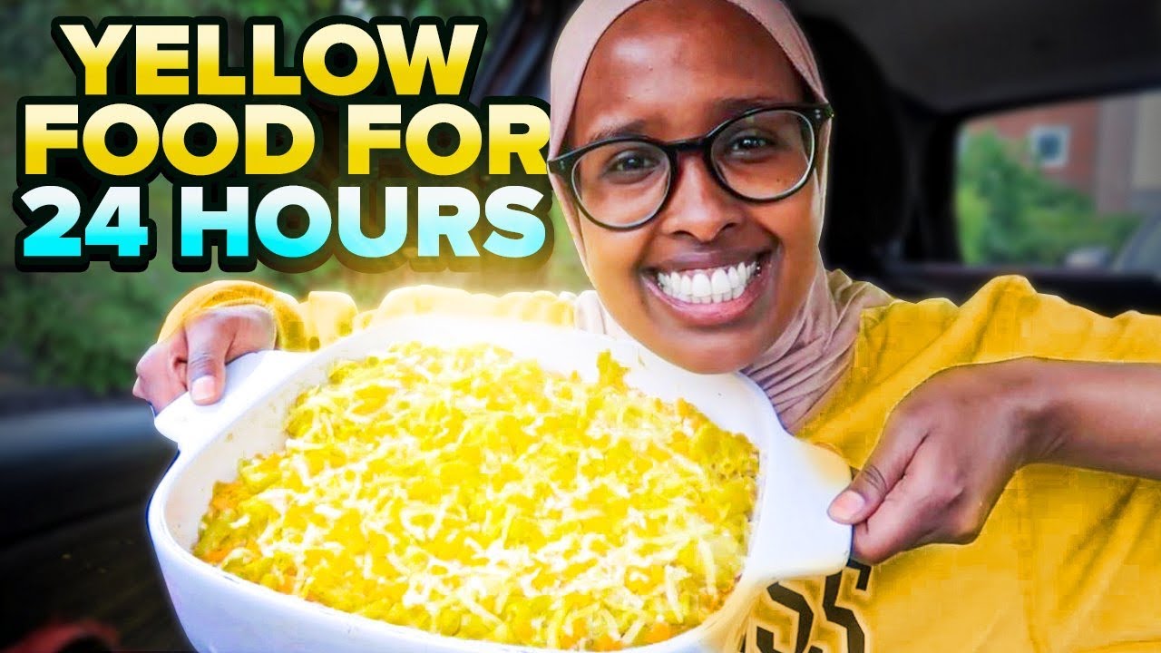 Eating YELLOW FOOD for 24 HOURS!!! - YouTube