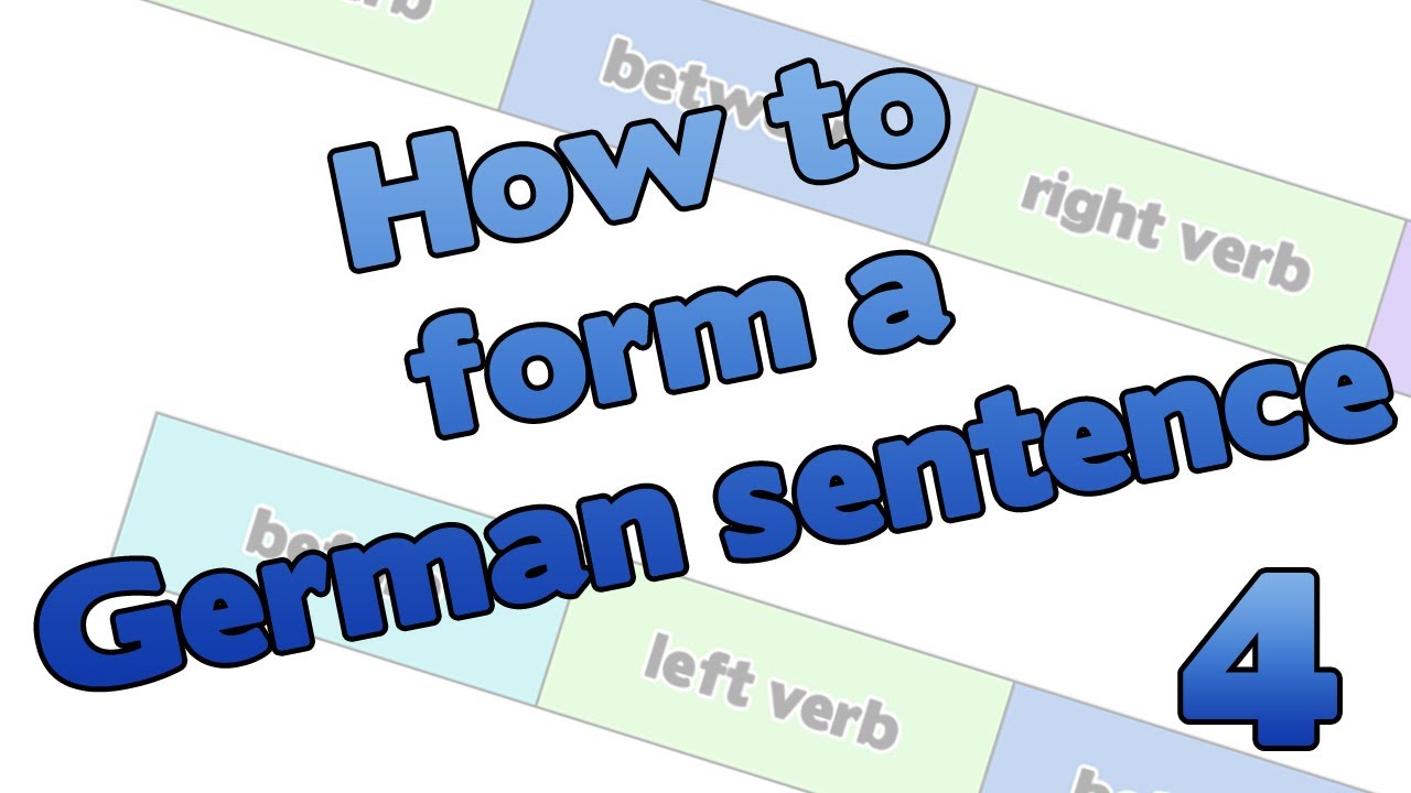 Learn German | German Sentence Structure 4 (The "Between" Section ...