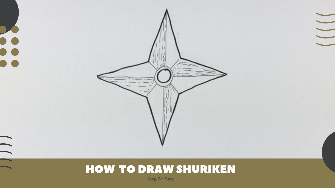 How to Draw Shuriken Easy - YouTube